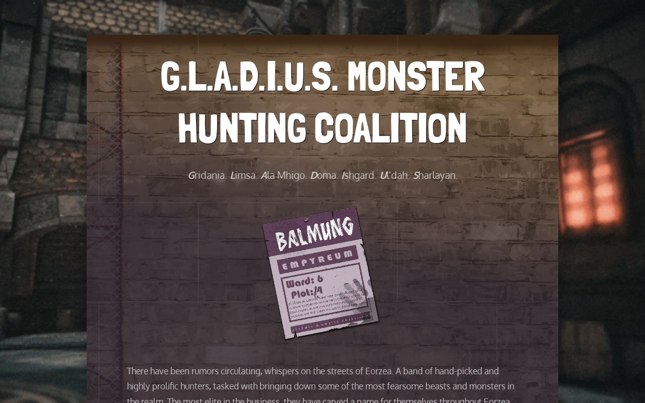 Gladius Monster Hunting Coalition